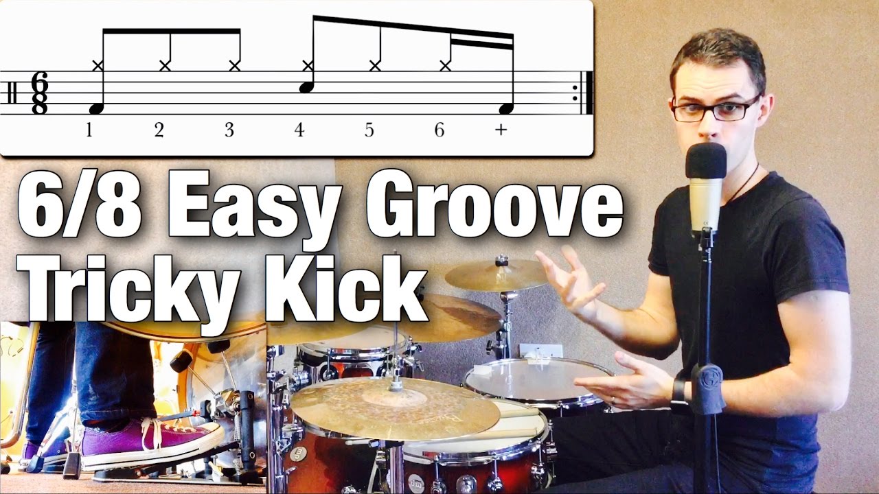 6/8 Easy Groove Tricky Kick - Drumdex