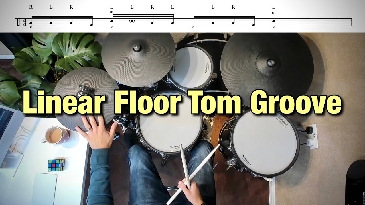 Linear Floor Tom Groove - Drumdex