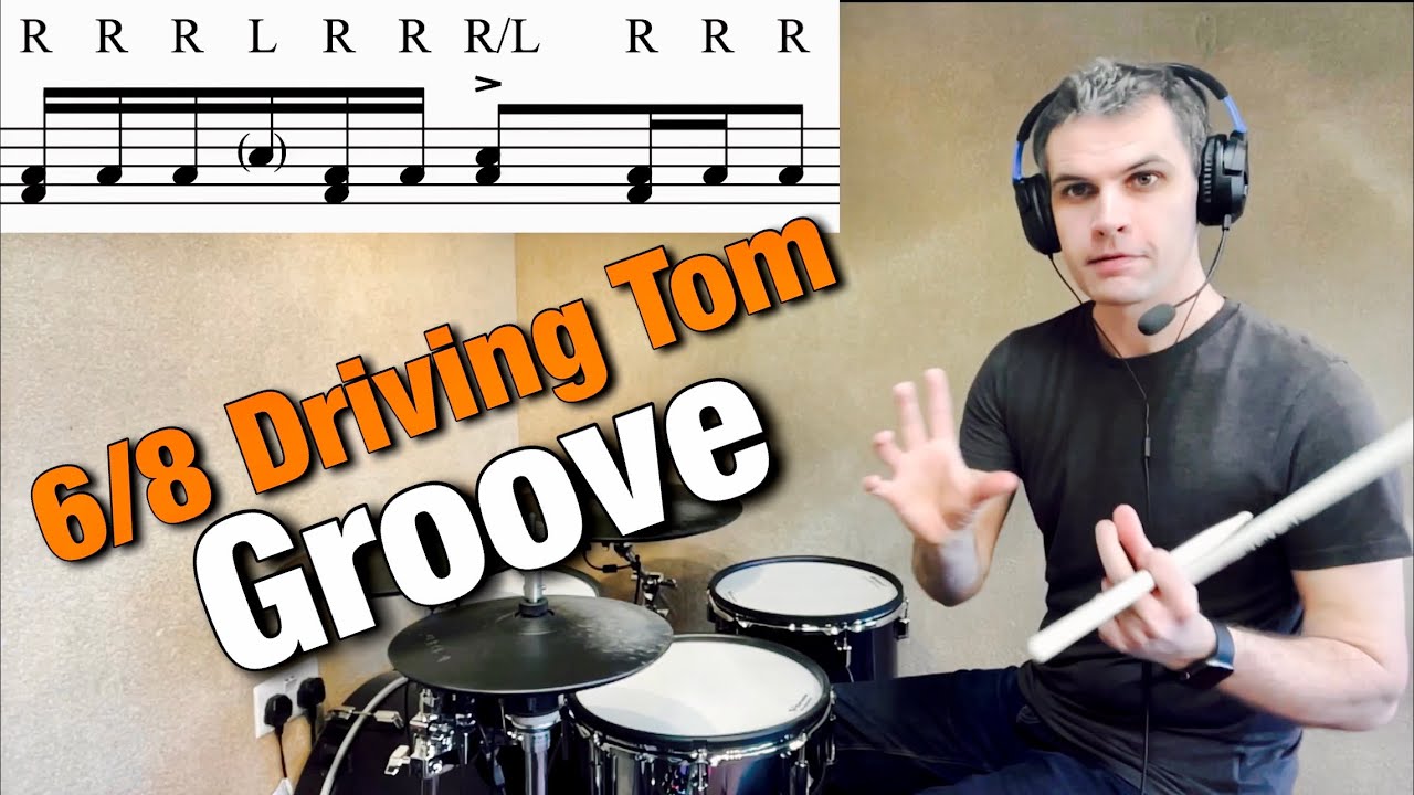 6/8 Driving Tom Groove - Drumdex