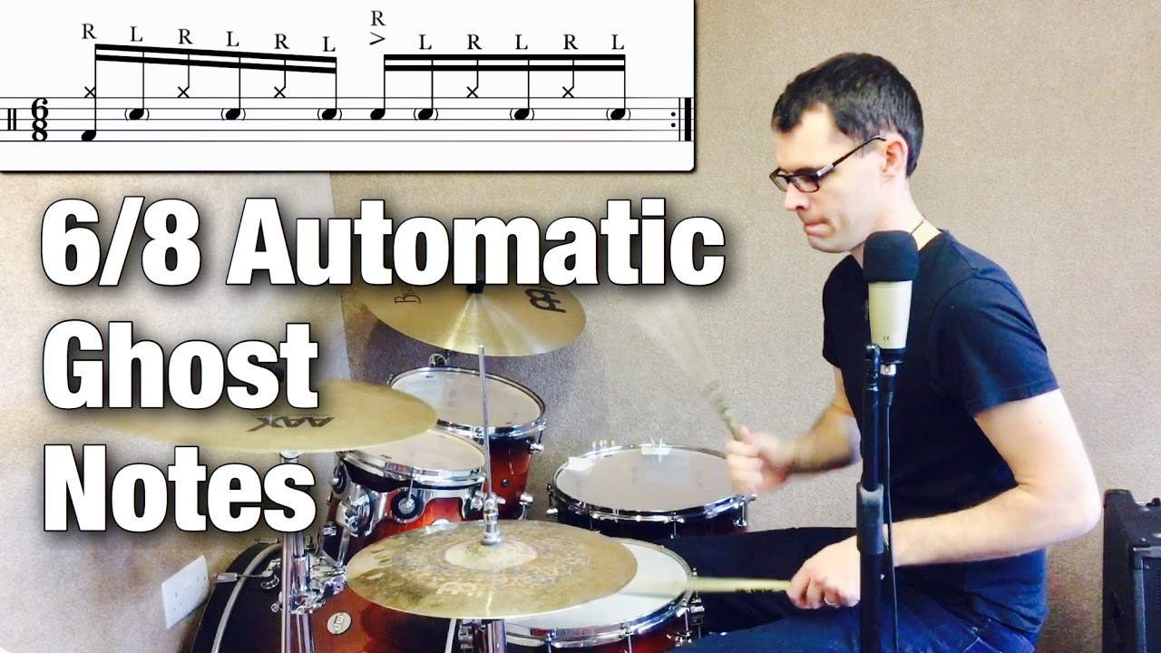 6/8 Automatic Ghost Note Groove - Drumdex