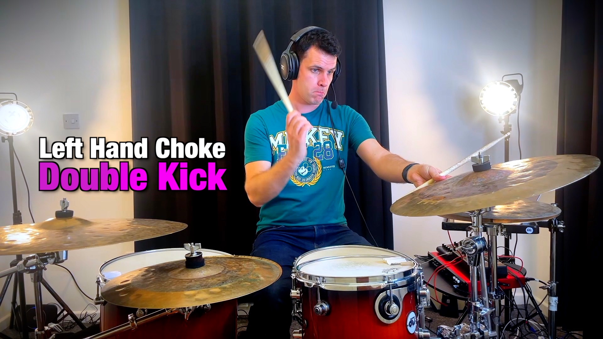 Left Hand Choke Double Kick Groove - Drumdex